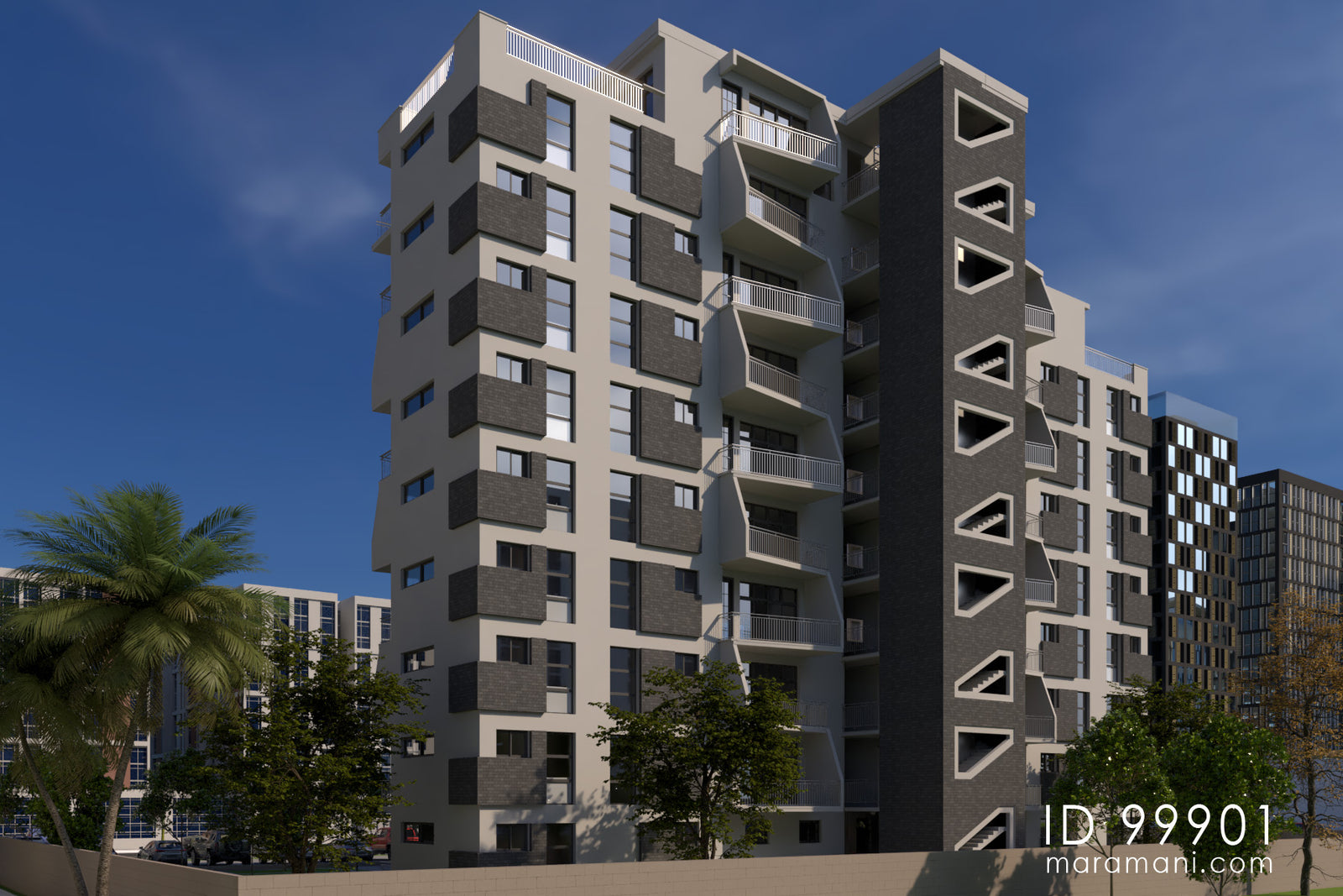 12 flat apartment block - ID 89901 - Designs by Maramani
