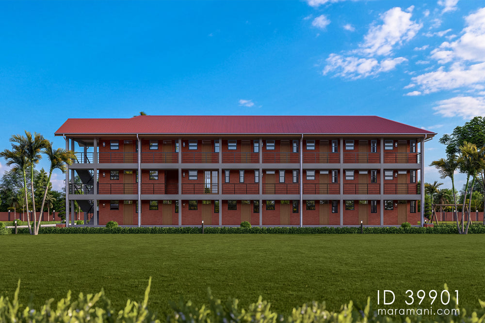 18 Bedroom Hostel Design - ID 39901 - House Plans by Maramani