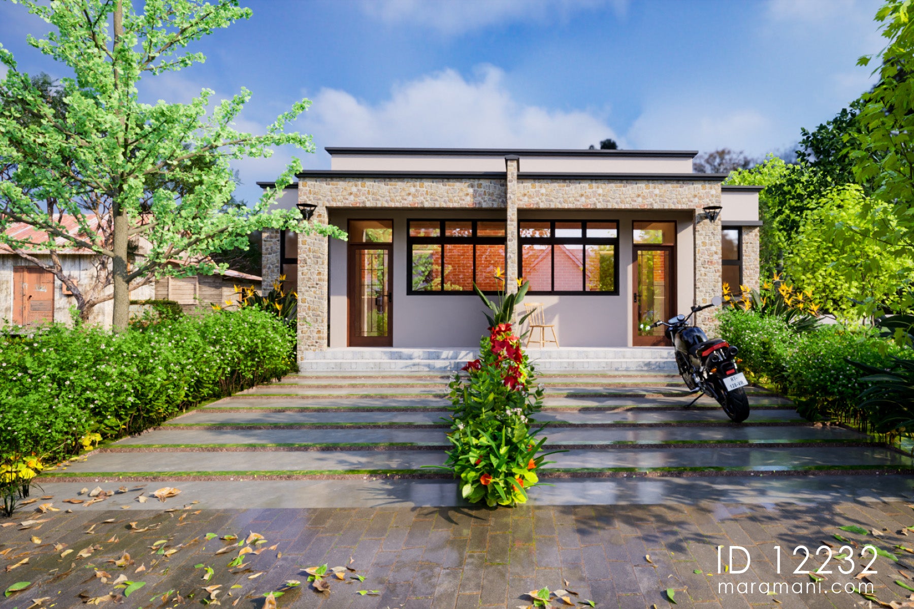 1 Bedroom Duplex house plan - ID 12232 - Designs Maramani