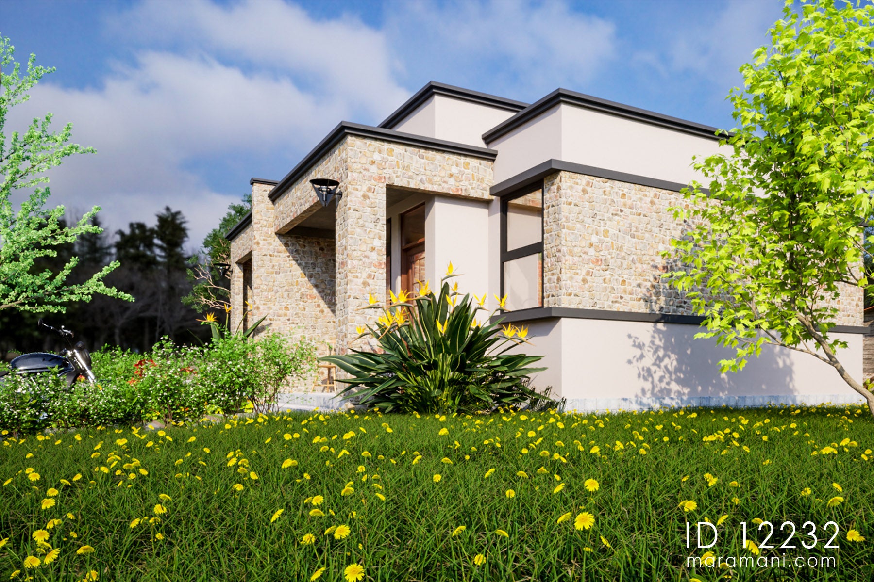 1 Bedroom Duplex house plan - ID 12232 - Designs Maramani