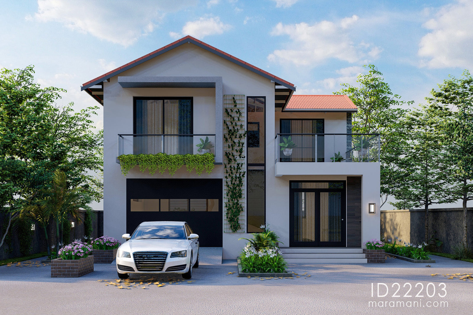 2 -Storey 2 Room House Plan - ID 22203 - by Maramani SEO
