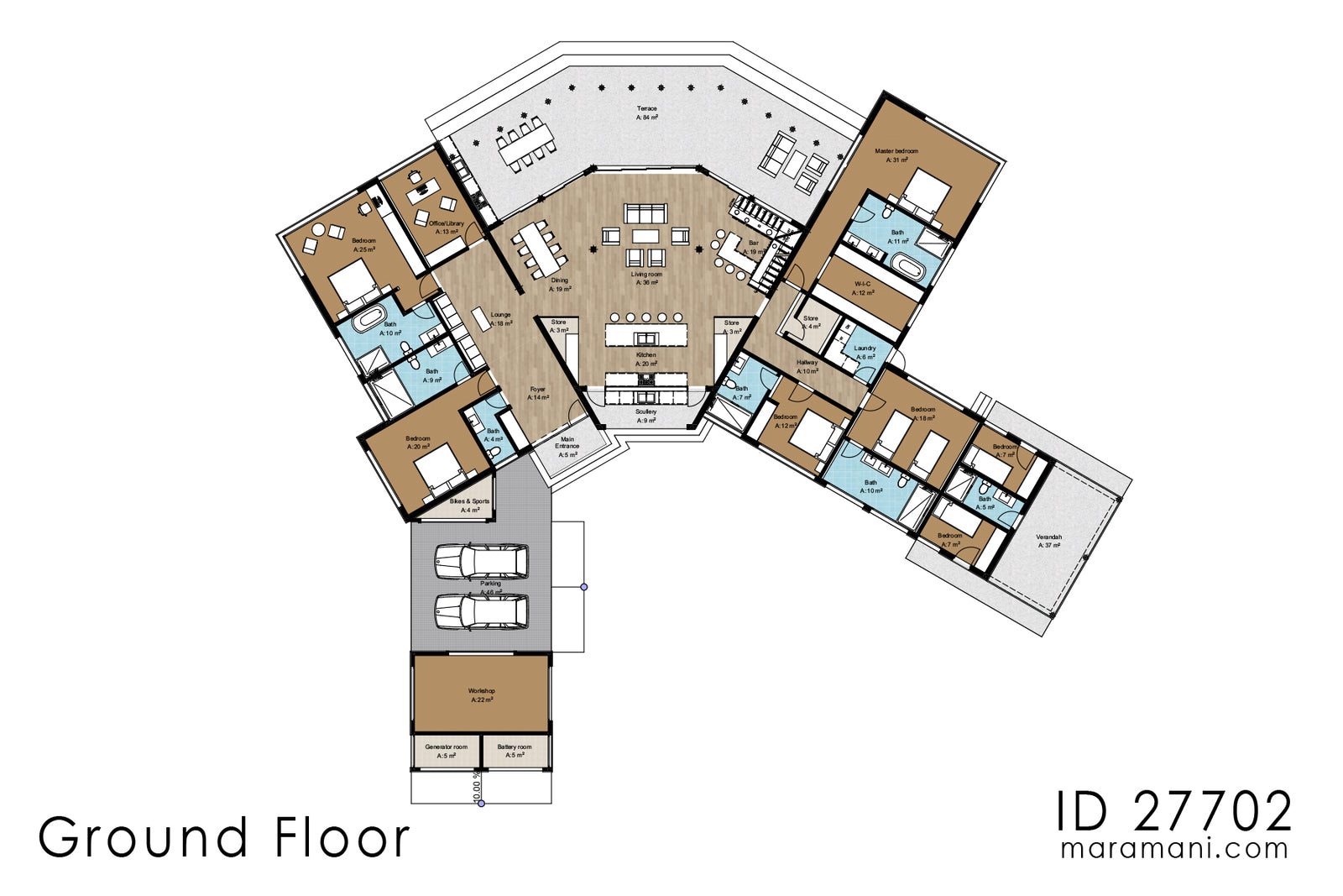 2-Storey 7 Bedroom Farmhouse - ID 27702 - House design by Maramani