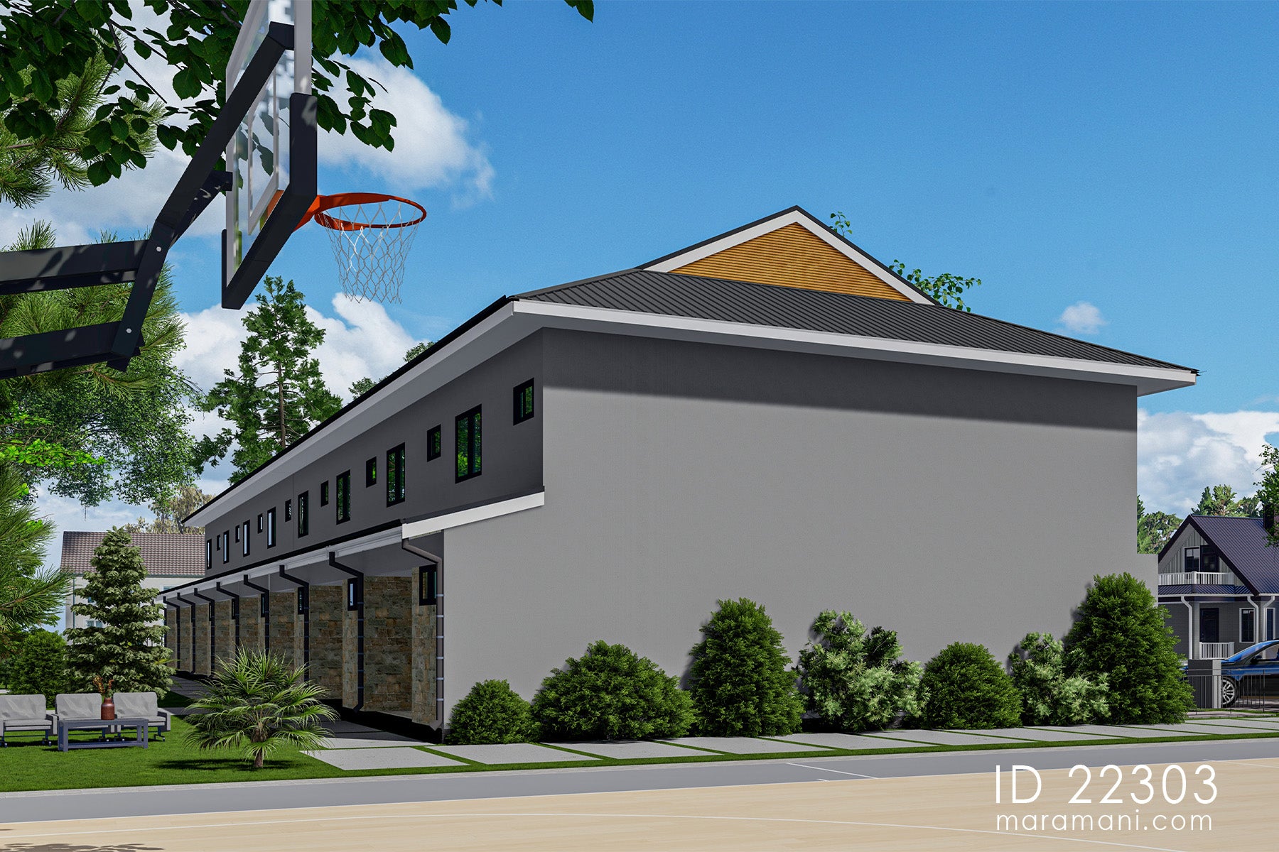 2 Bedroom Apartment Block - ID 22303 - Floor plans by Maramani