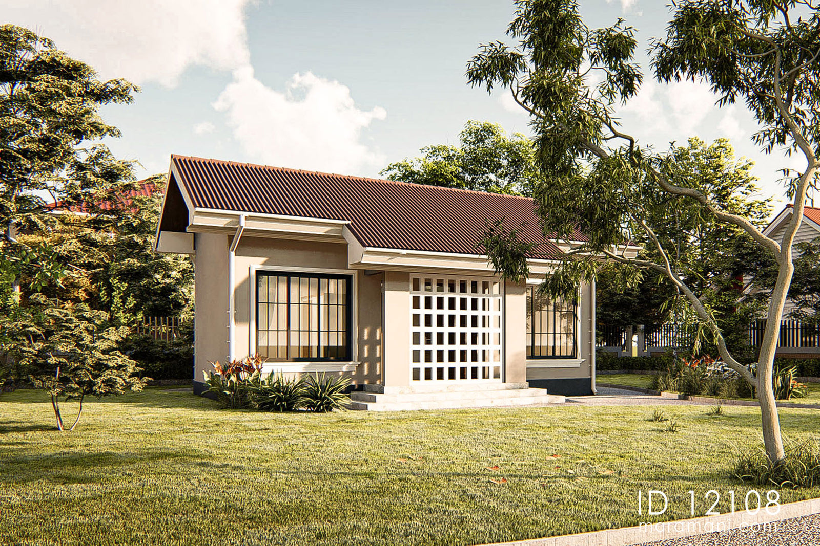 2 Bedroom Staff Quarters House Plan - ID 12108 - Designs by Maramani