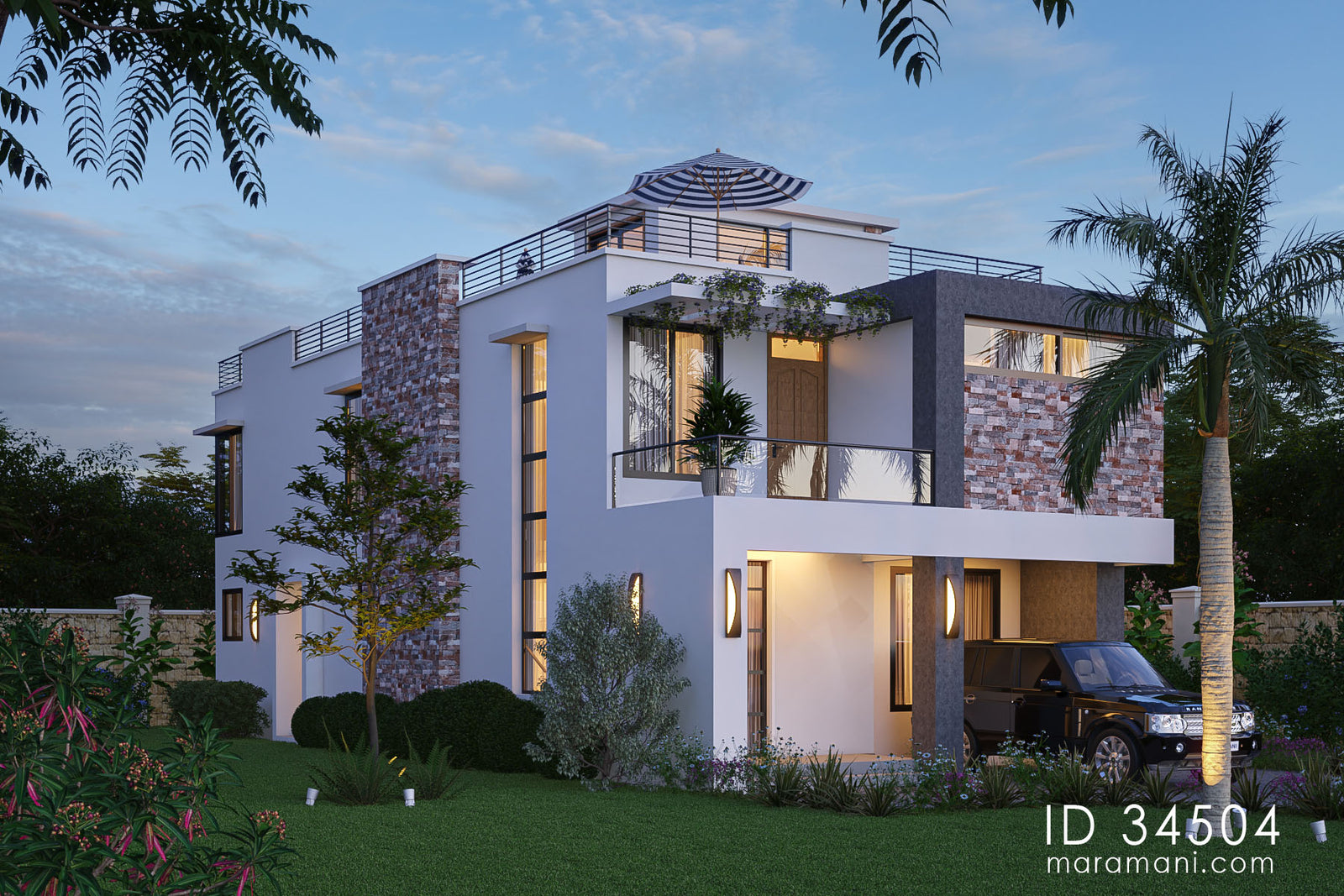 3-Storey 4-Bedroom House Plan - ID 34504 - Designs by Maramani