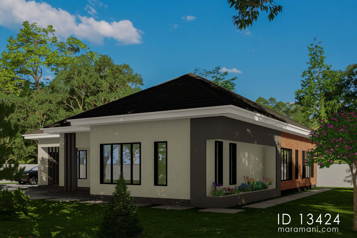 3 Bedroom 4 Bath House Plan - ID 13424 - Floor Plan by Maramani