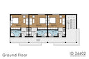 Modern Studio Apartment Block Design - ID 26602 - Plan by Maramani