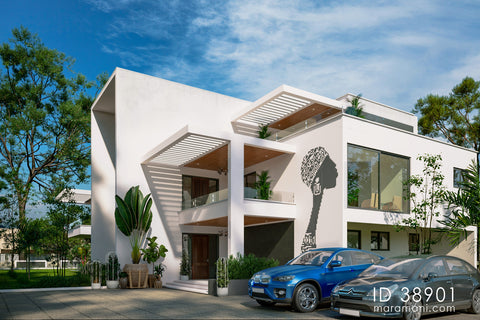 8 bedroom contemporary modern mansion - ID 38901 - House plan Maramani