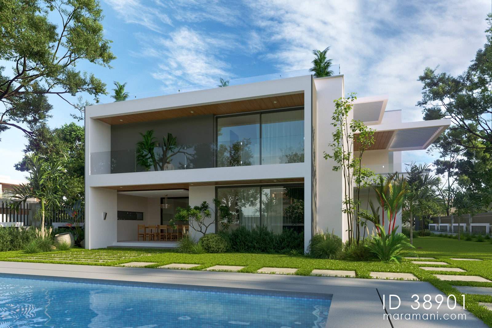 8 bedroom contemporary modern mansion - ID 38901 - House plan Maramani