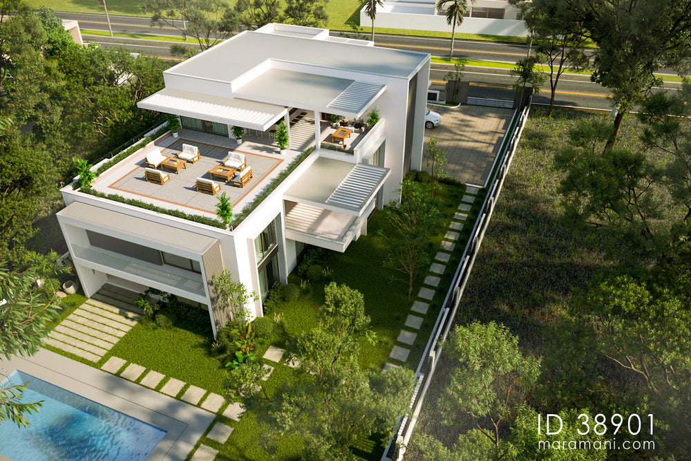 8 bedroom contemporary modern mansion - ID 38901 - House plan Maramani