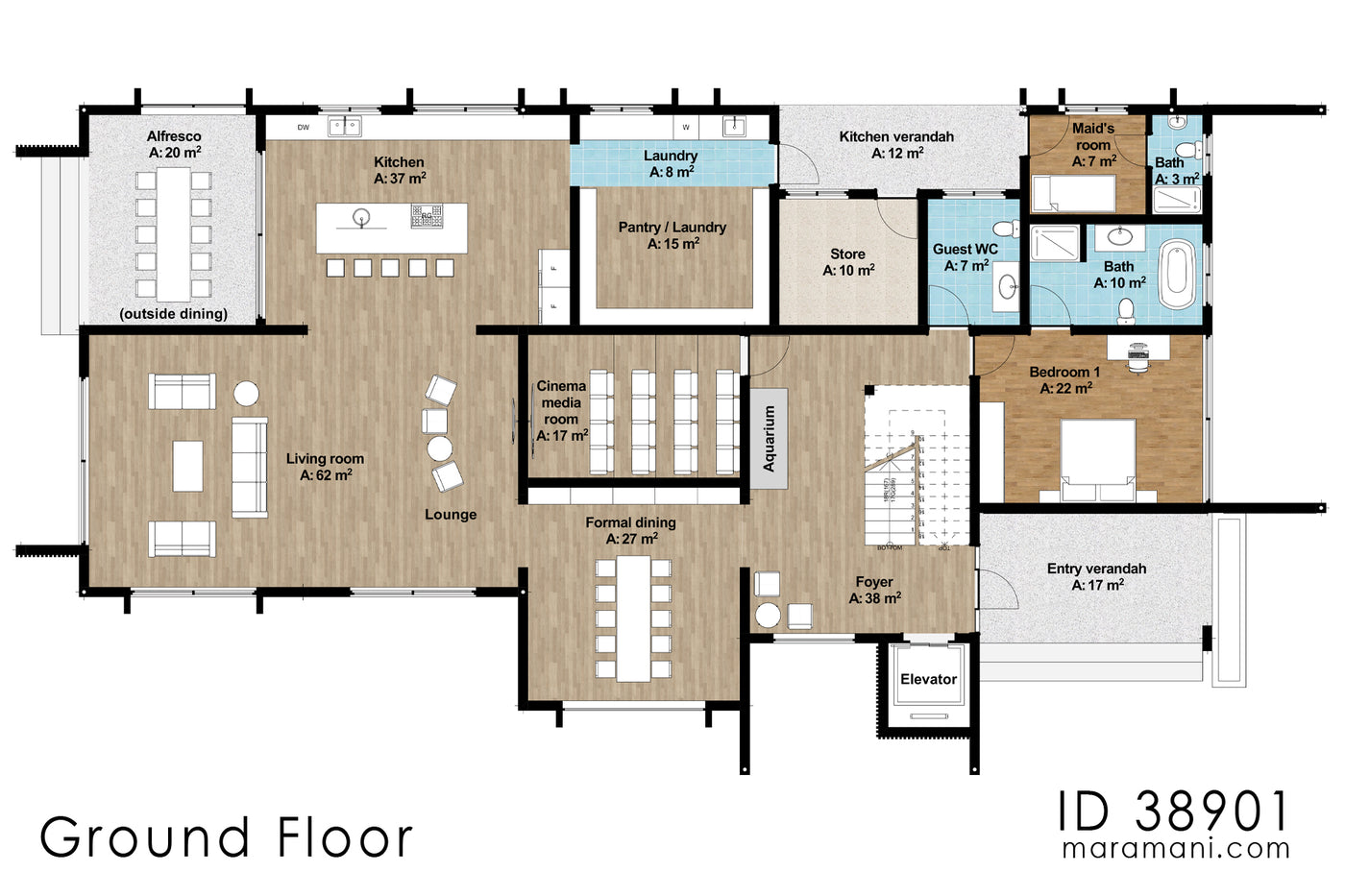 8 bedroom contemporary modern mansion - ID 38901 - House plan Maramani