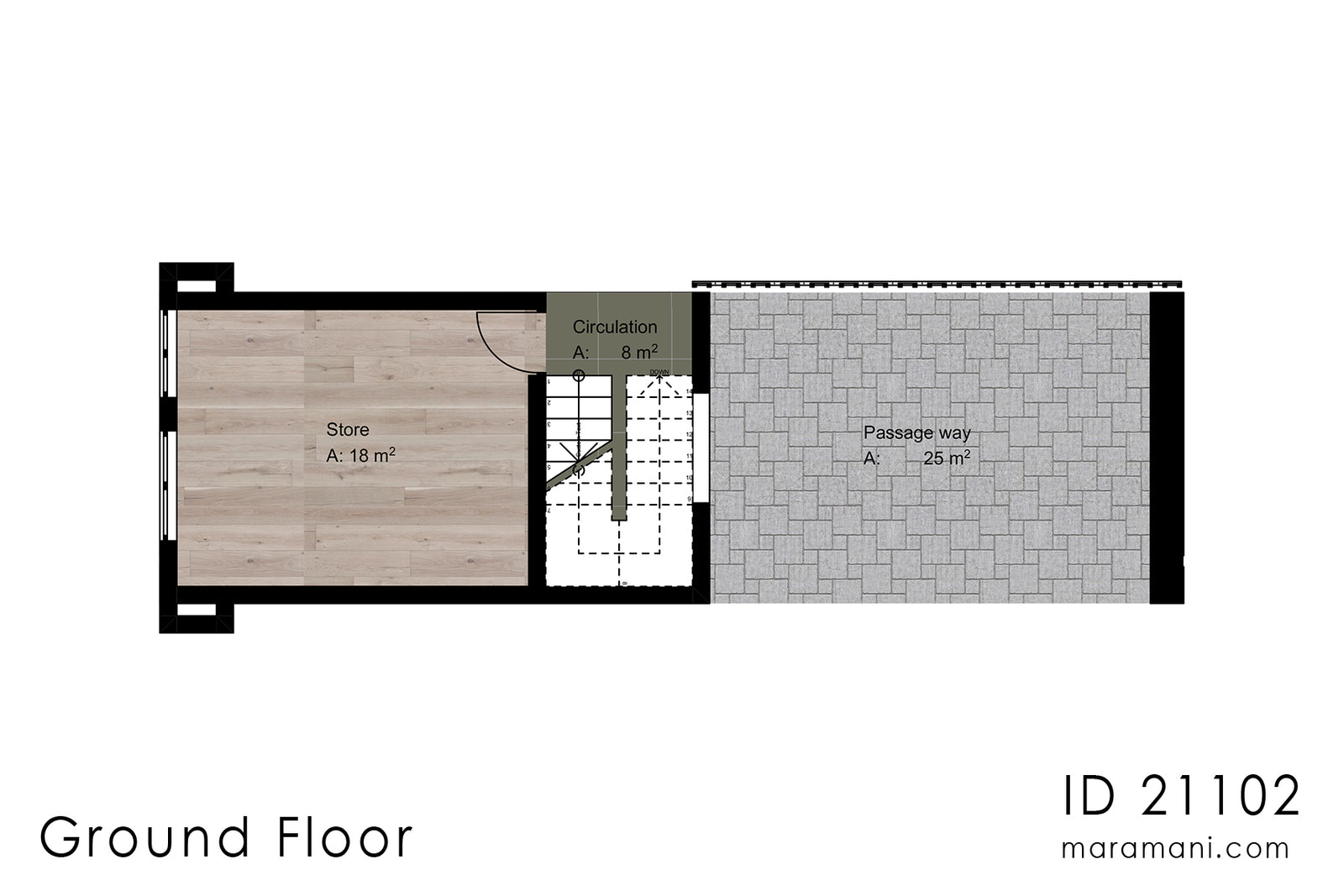 Gatehouse design - ID 21102 - Floor plan by Maramani