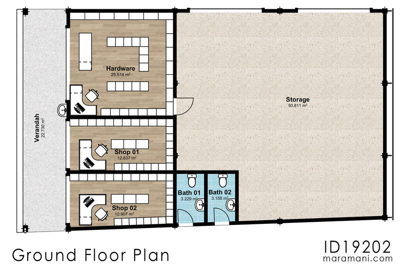 Multipurpose Commercial Building Plan – ID 19202 - By Maramani SEO