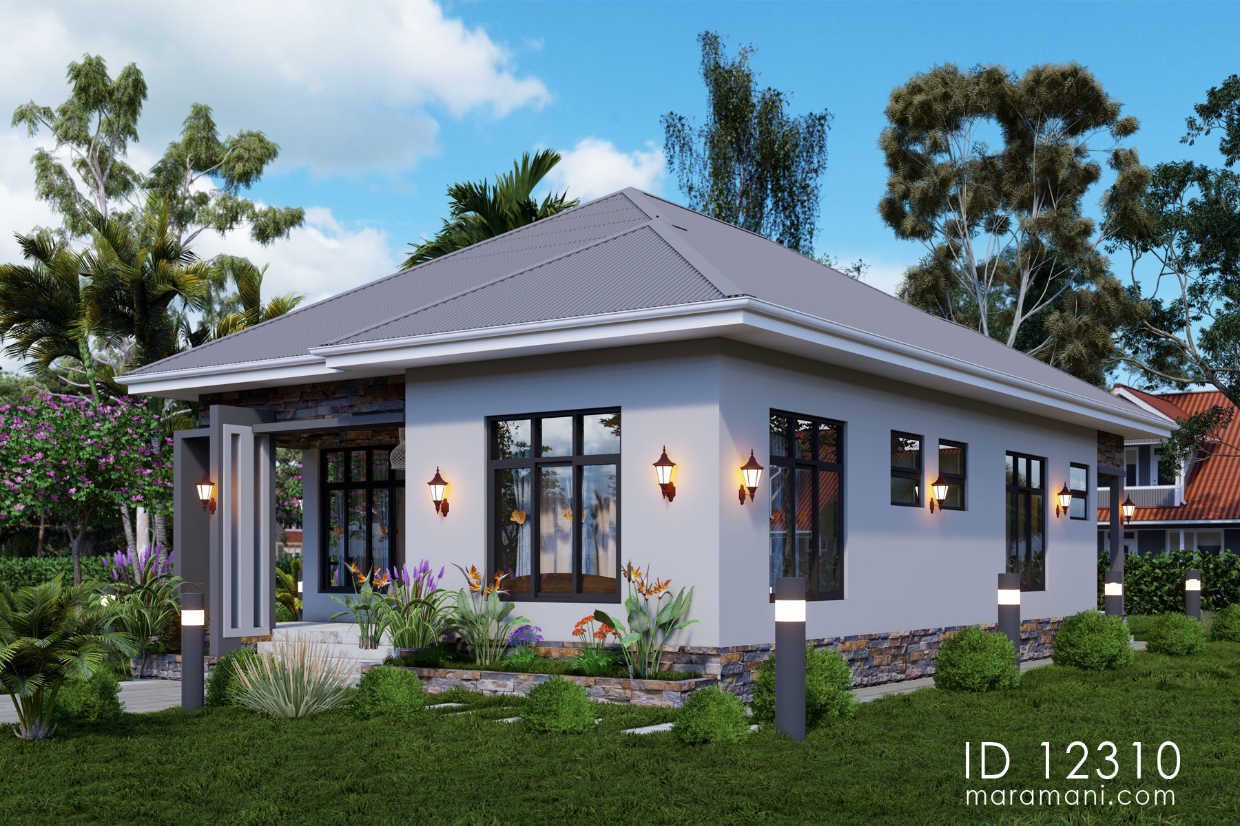 Modern House Plans Single Story Home 2 Bedroom House