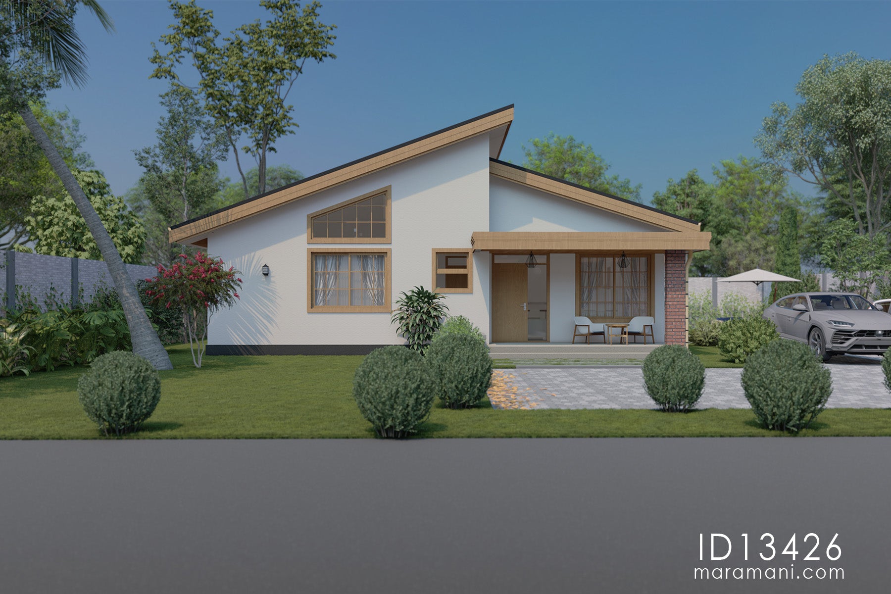 Splendid Three Bedroom Modern House Design Bungalow Style House Plans