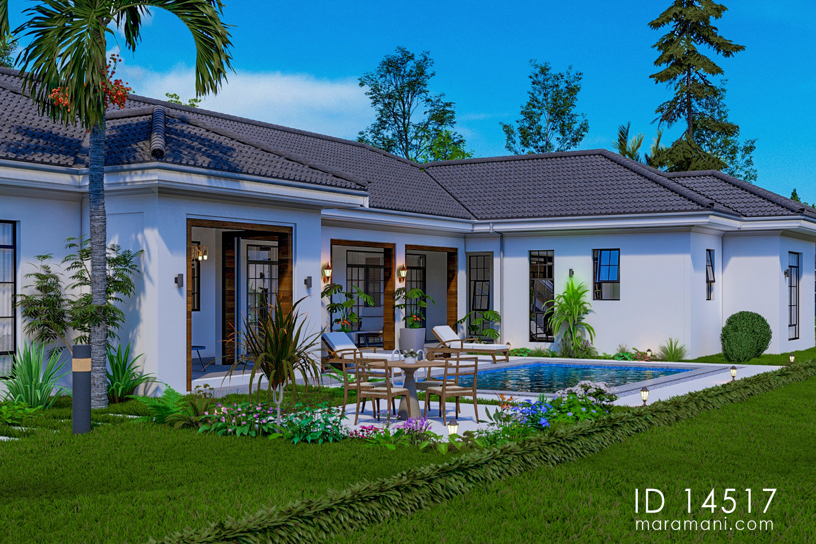 4-Bedroom house Plan - ID 14517 - By Maramani SEO