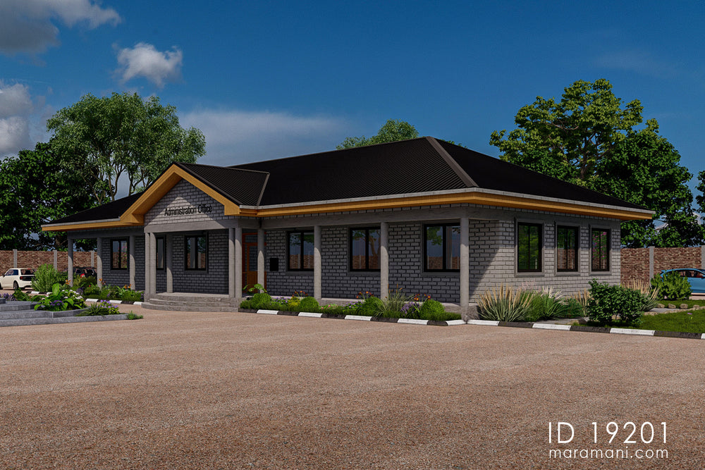 A Modern Single-Story Office Plan - ID19201