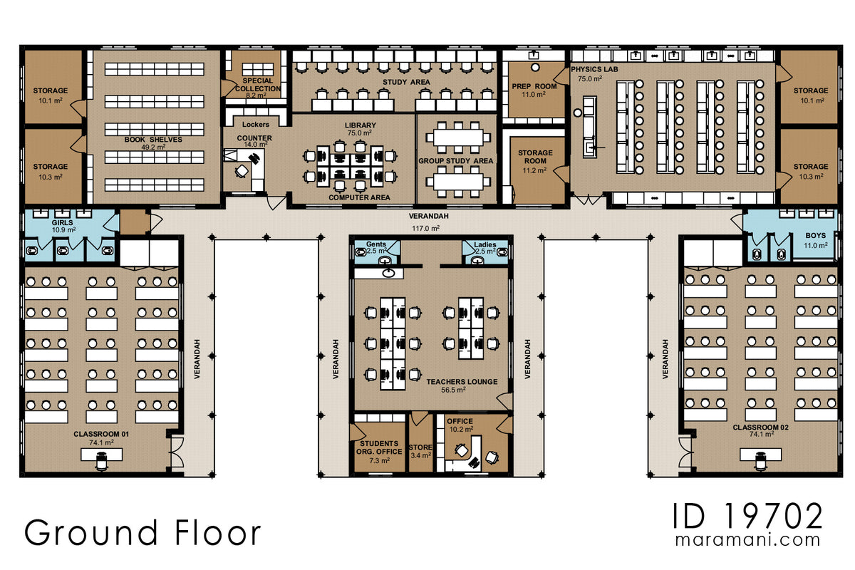 Spacious 1-Story Building with Multiple Facilities - ID 19702