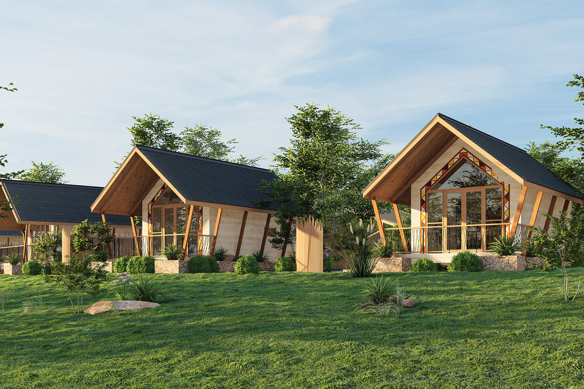 9-Bedroom, Single-Story Multi-Unit Lodge Plan - ID 19908