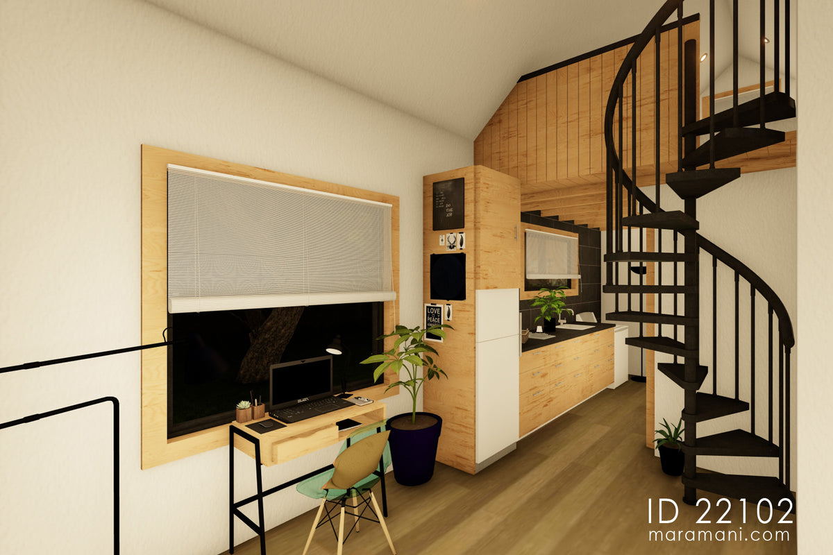 Compact 2-Bedroom, 2-Story House Plan - ID 22102