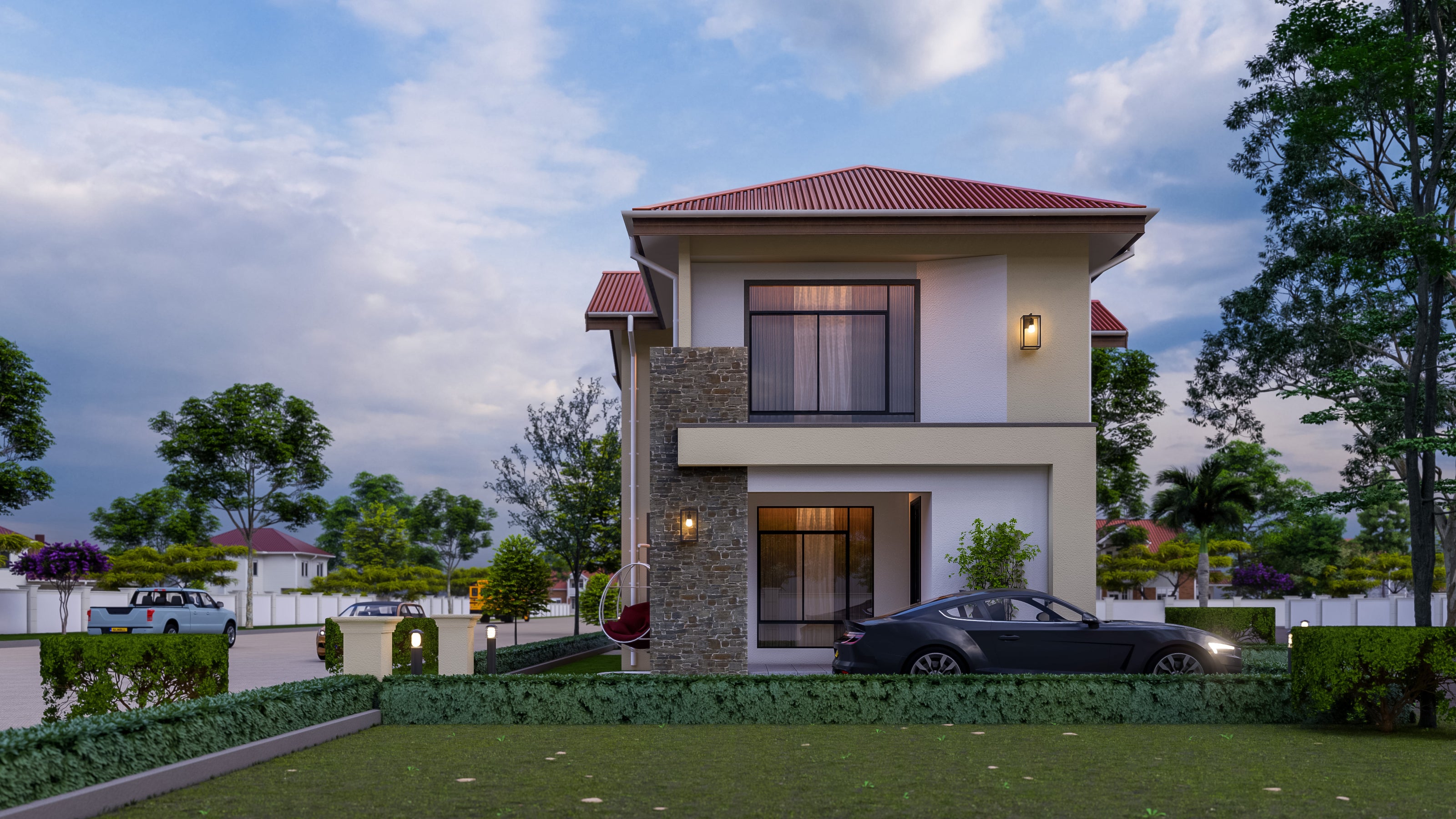 4 Bedroom, 2-Story Modern Family House Plan – ID 24318