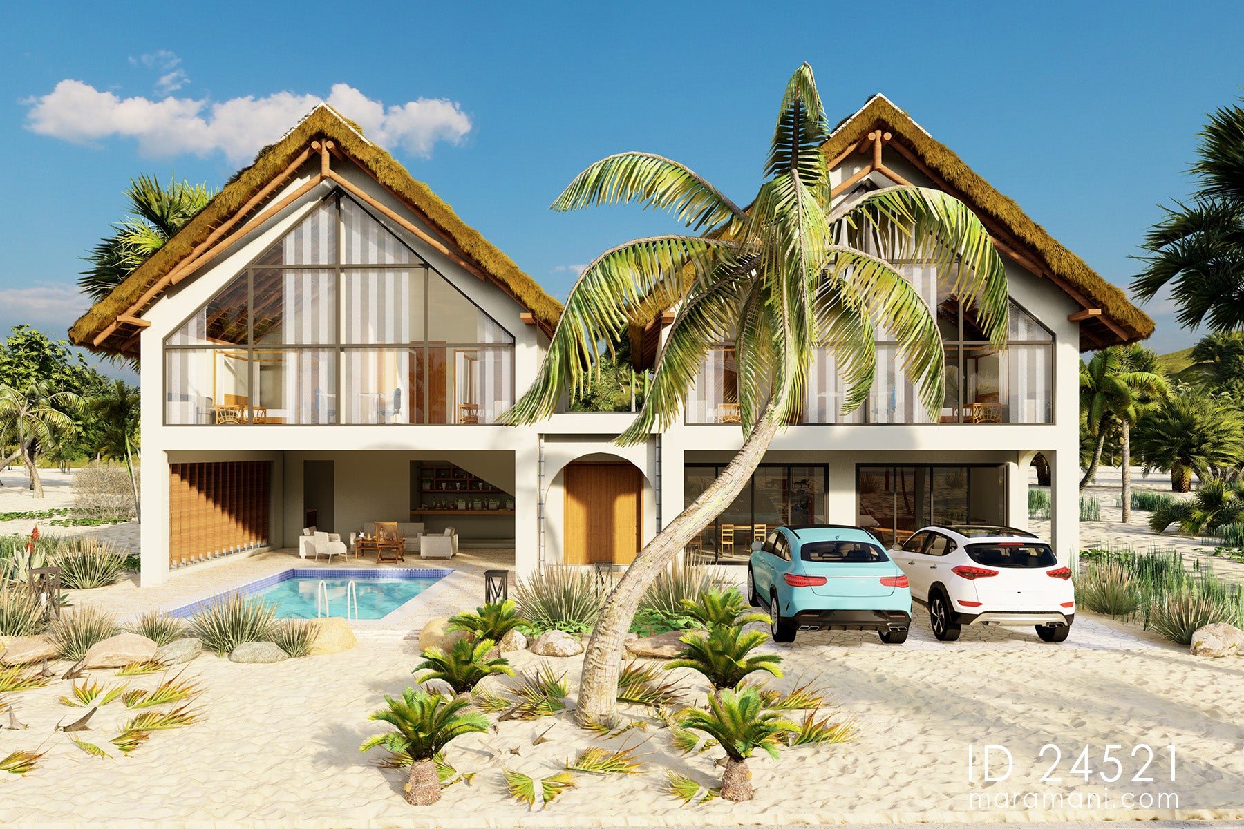 Two-story 4-Bedroom House Plan - ID 24521