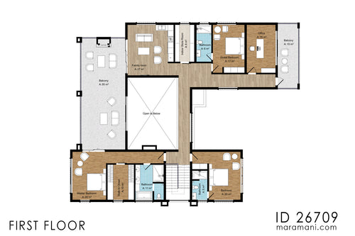 Luxury 6 bedrooms House Plan - ID 26709