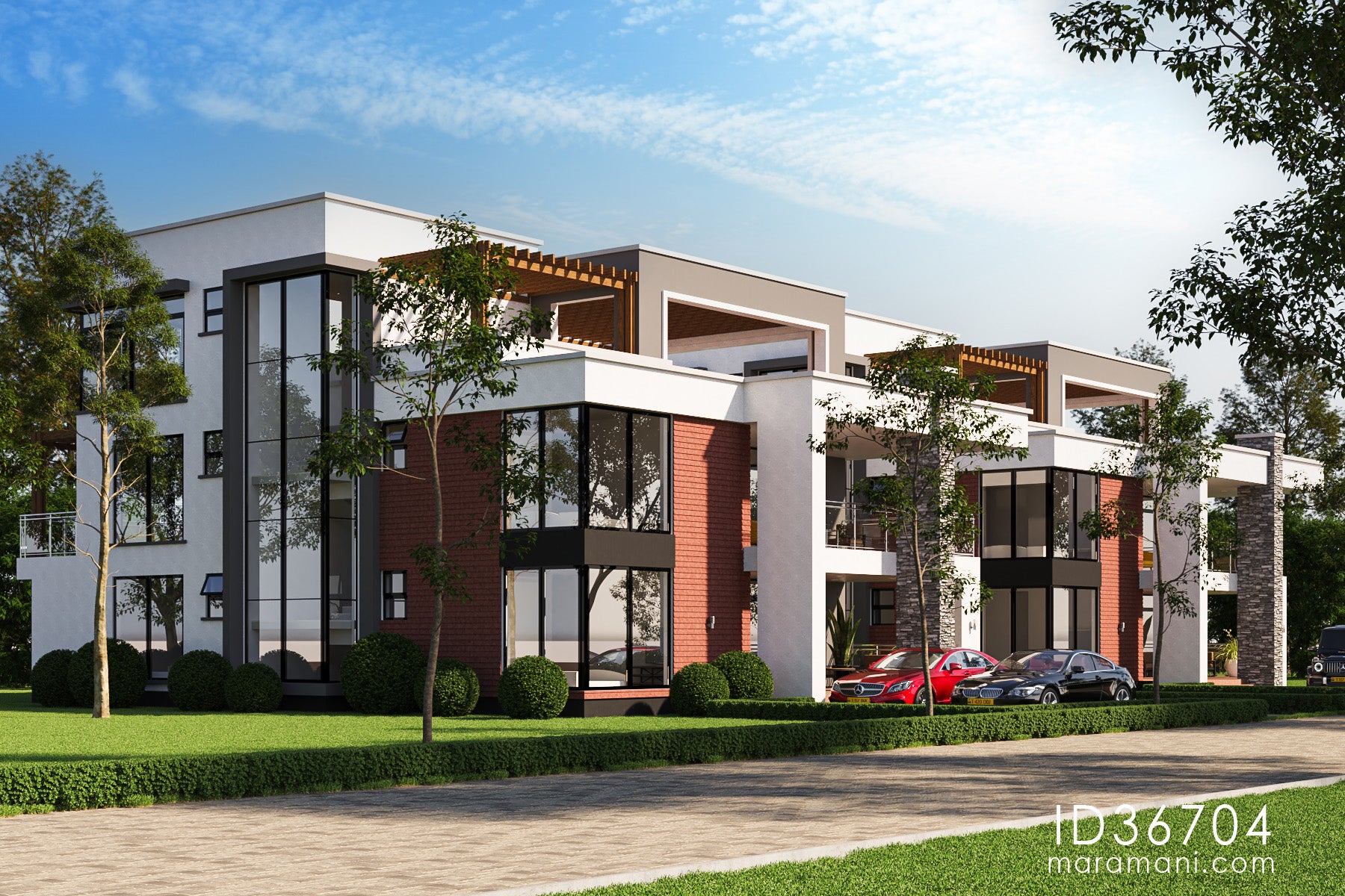 Contemporary 3 Stories House Facades