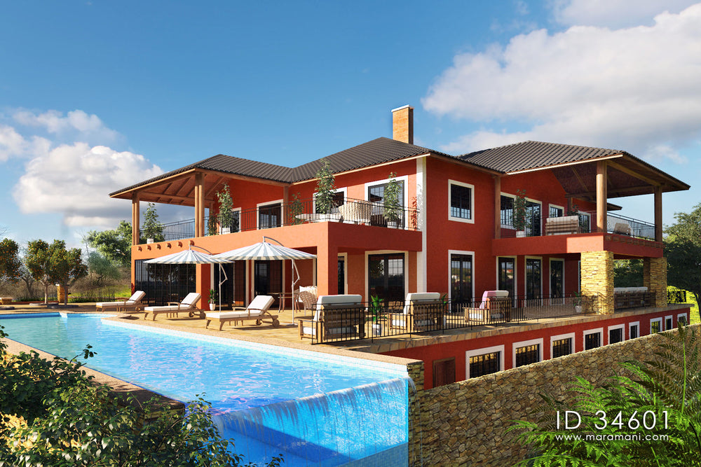 Modern 4 Bedroom Double Storey House - ID 24516 - House Plans by Maramani