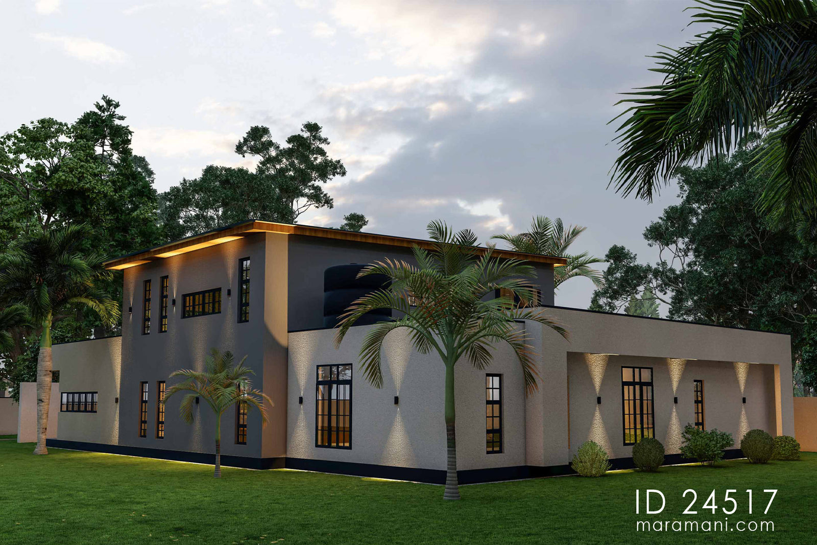 Modern 2-storey 4 Bedroom House - ID 24517 - Plans by Maramani