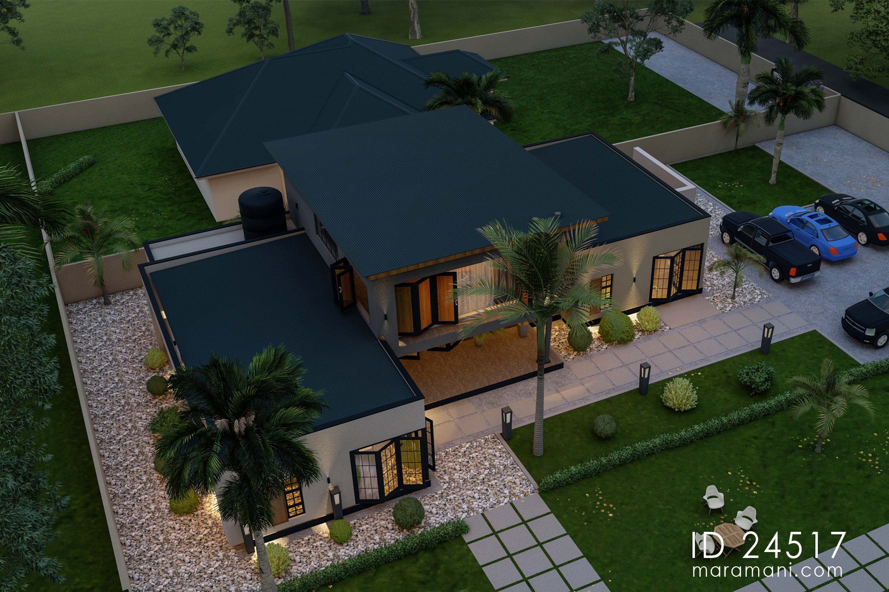 Modern 2-storey 4 Bedroom House - ID 24517 - Plans by Maramani