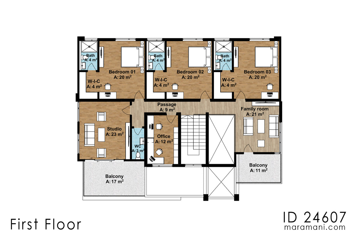Modern 4 Bedroom Double Storey House - ID 24607 - Maramani