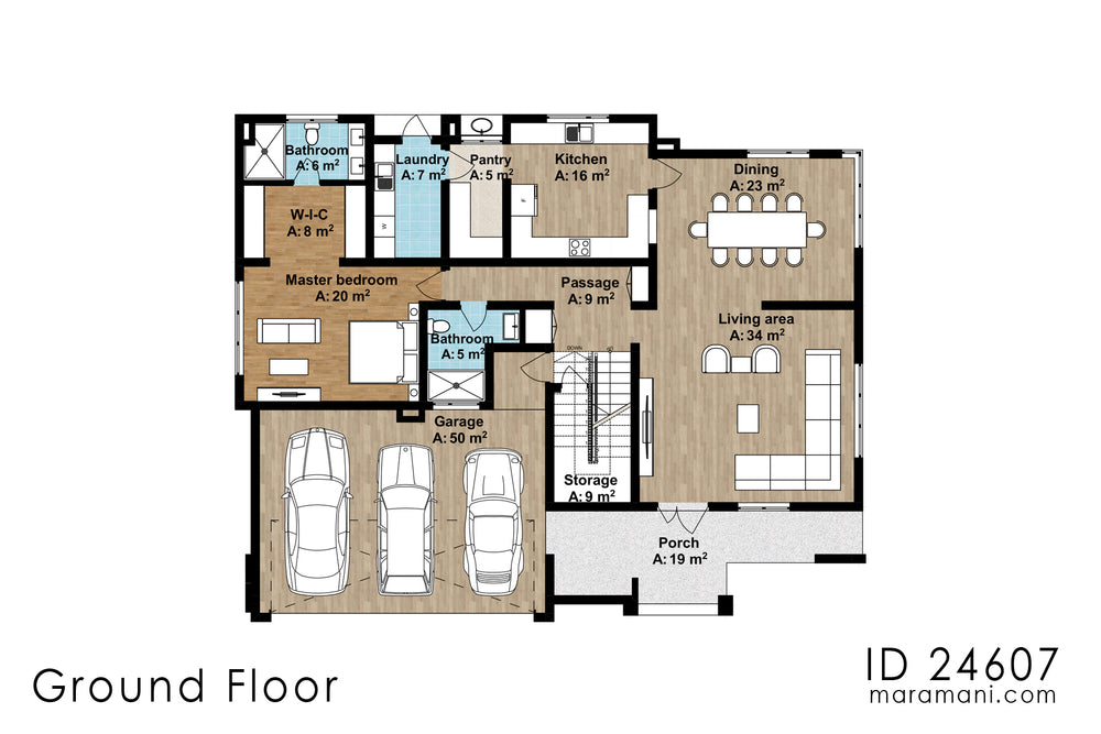 Modern 4 Bedroom Double Storey House - ID 24607 - Maramani