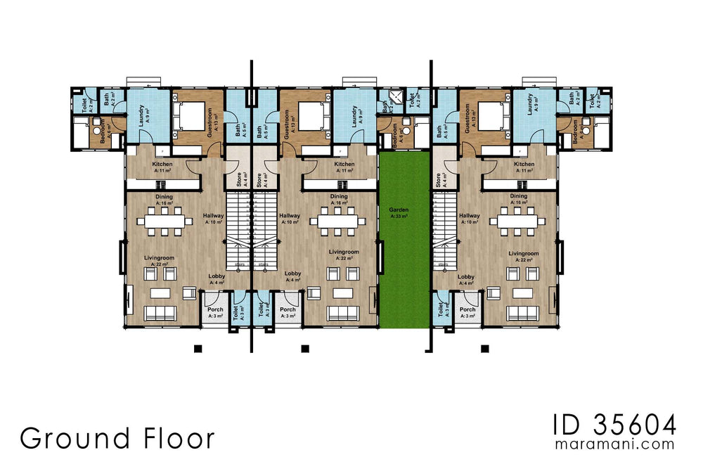 Modern 5 Bedroom Apartment - ID 35604 - House Plan by Maramani