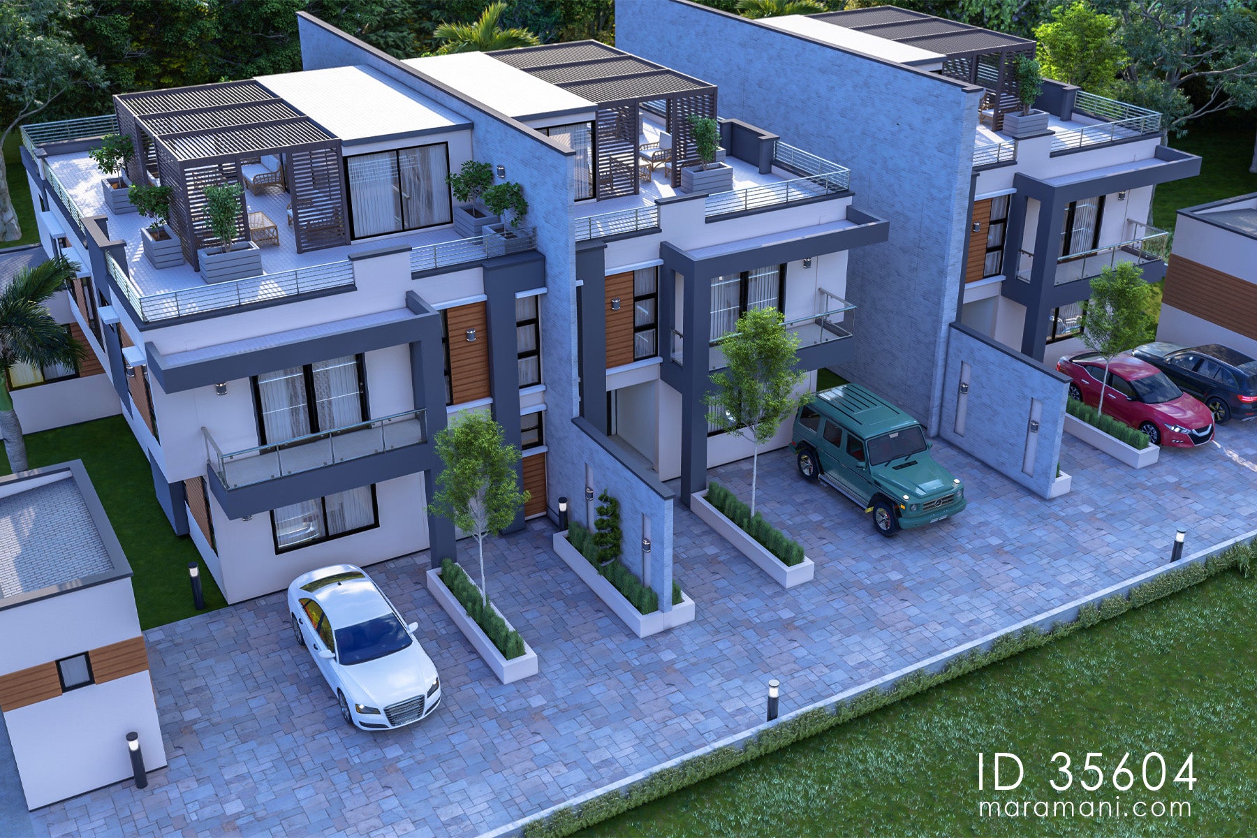 Modern 5 Bedroom Apartment - ID 35604 - House Plan by Maramani