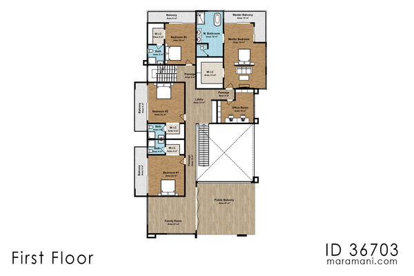Modern 6 Bedroom House Design - ID 36703 - Floor Plan by Maramani