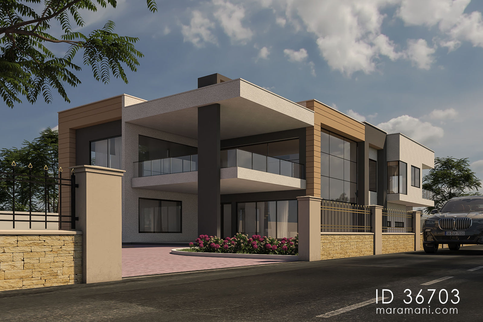 Modern 6 Bedroom House Design - ID 36703 - Floor Plan by Maramani