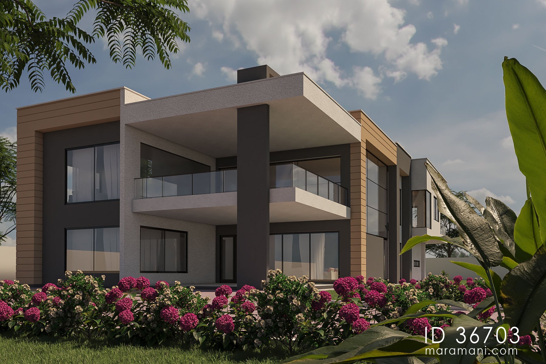 Modern 6 Bedroom House Design - ID 36703 - Floor Plan by Maramani