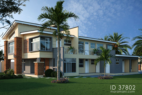 Modern house plan 7 bedrooms - ID 37802 - House designs by Maramani