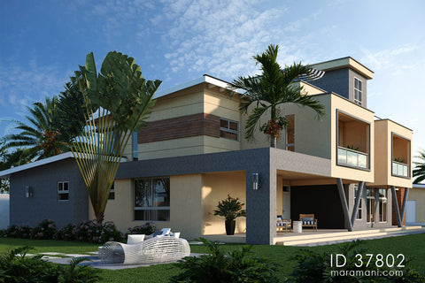 Modern house plan 7 bedrooms - ID 37802 - House designs by Maramani