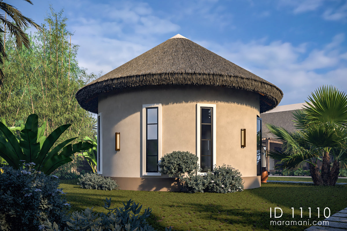 Modern Thatch Roof House Plan and Traditional thatch roof house plans