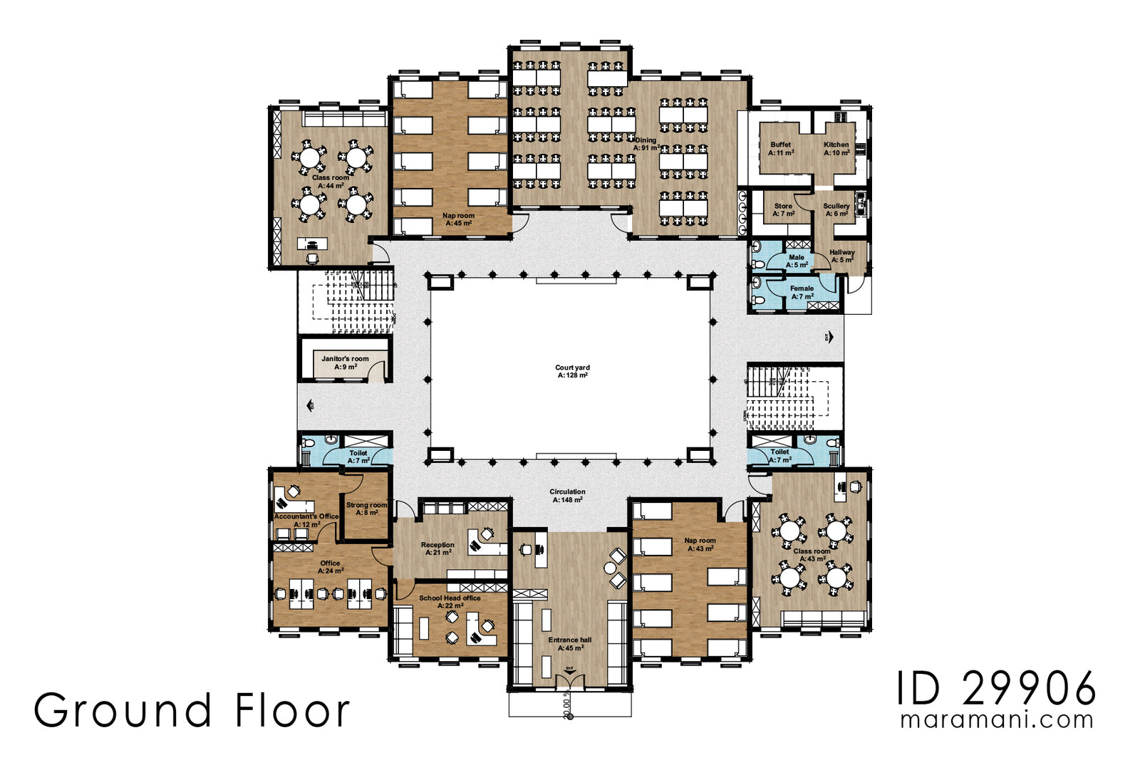 School Building Design - ID 29906 - Plan Designs by Maramani
