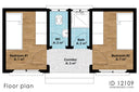 Staff housing 2 bedroom plan | ID 12109 | House plan by Maramani