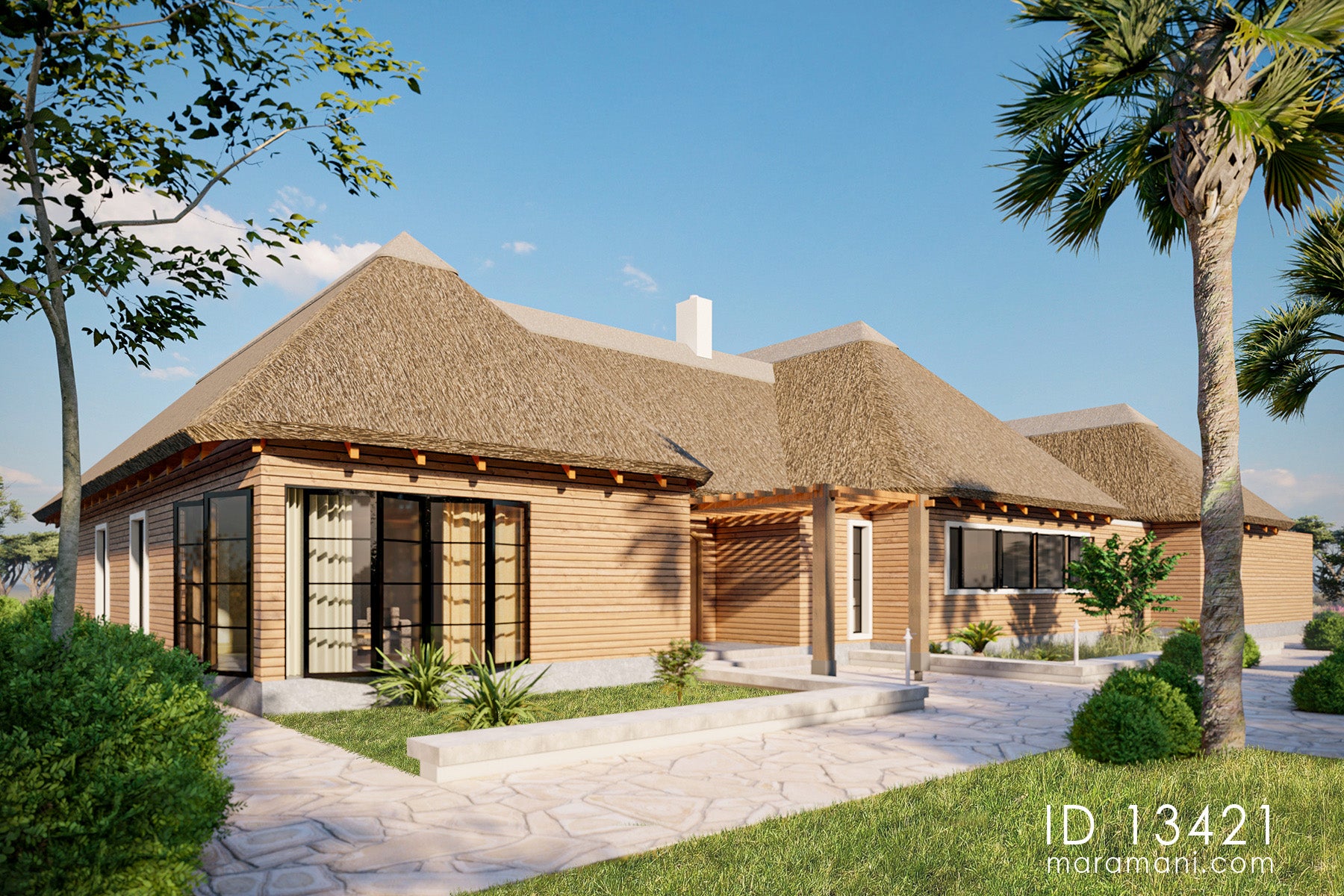 Modern Thatched Roof House