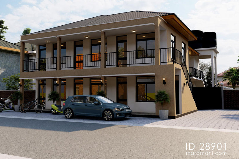 Two-storey 2 bedroom apartment building - ID 28901