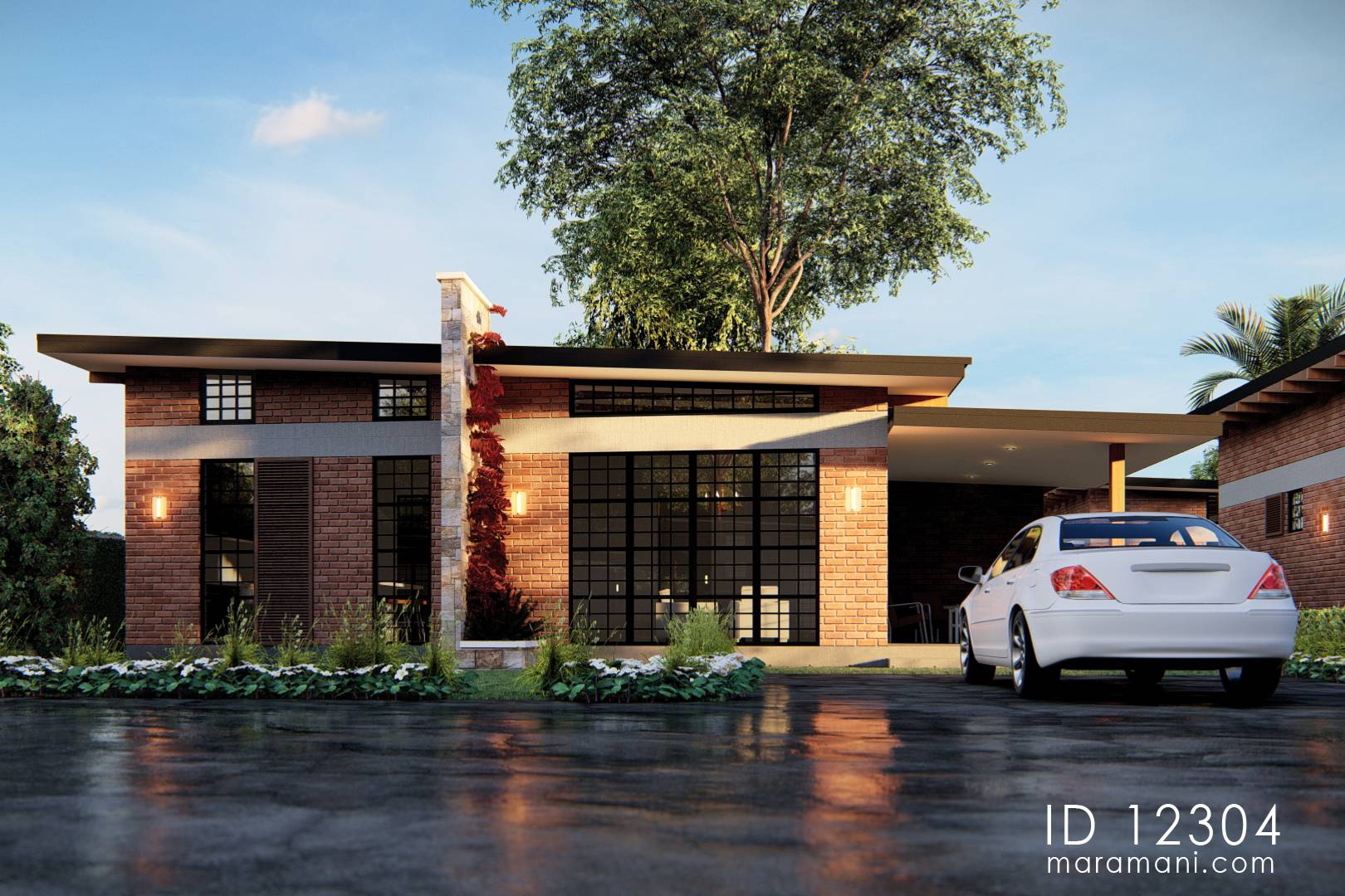 2 bedroom house plans open floor plan - ID 12304