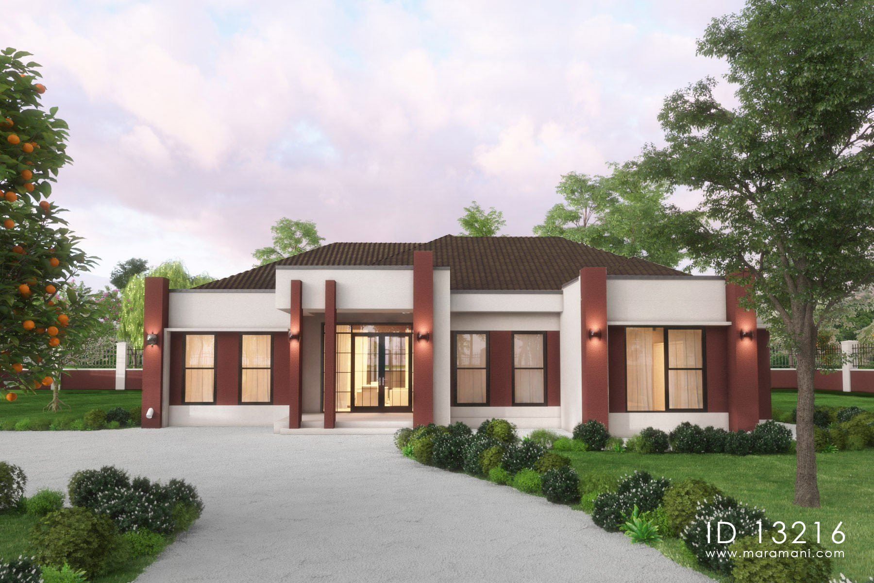 3 Bedroom house with an open plan - ID 13216 - Design by Maramani