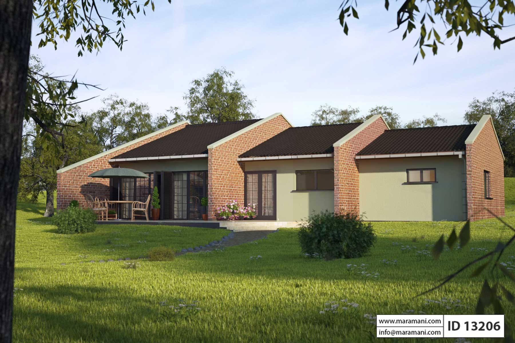 3 Bedroom Simple House Plan - Floor Plans by Maramani