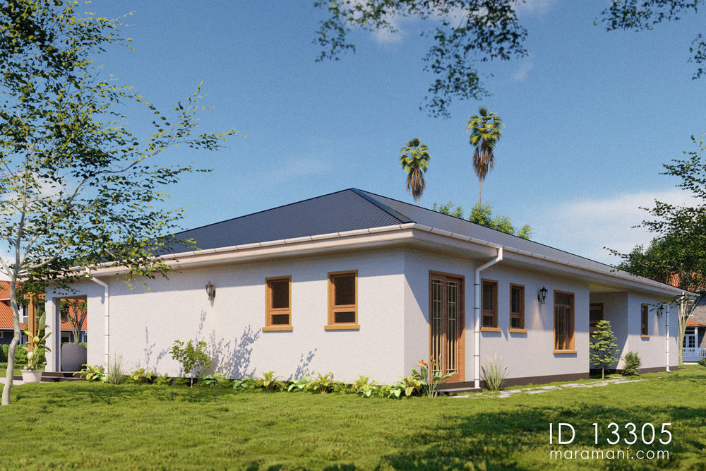 A 3 bedroom house design - ID 13305 - Floor plans by Maramani.com