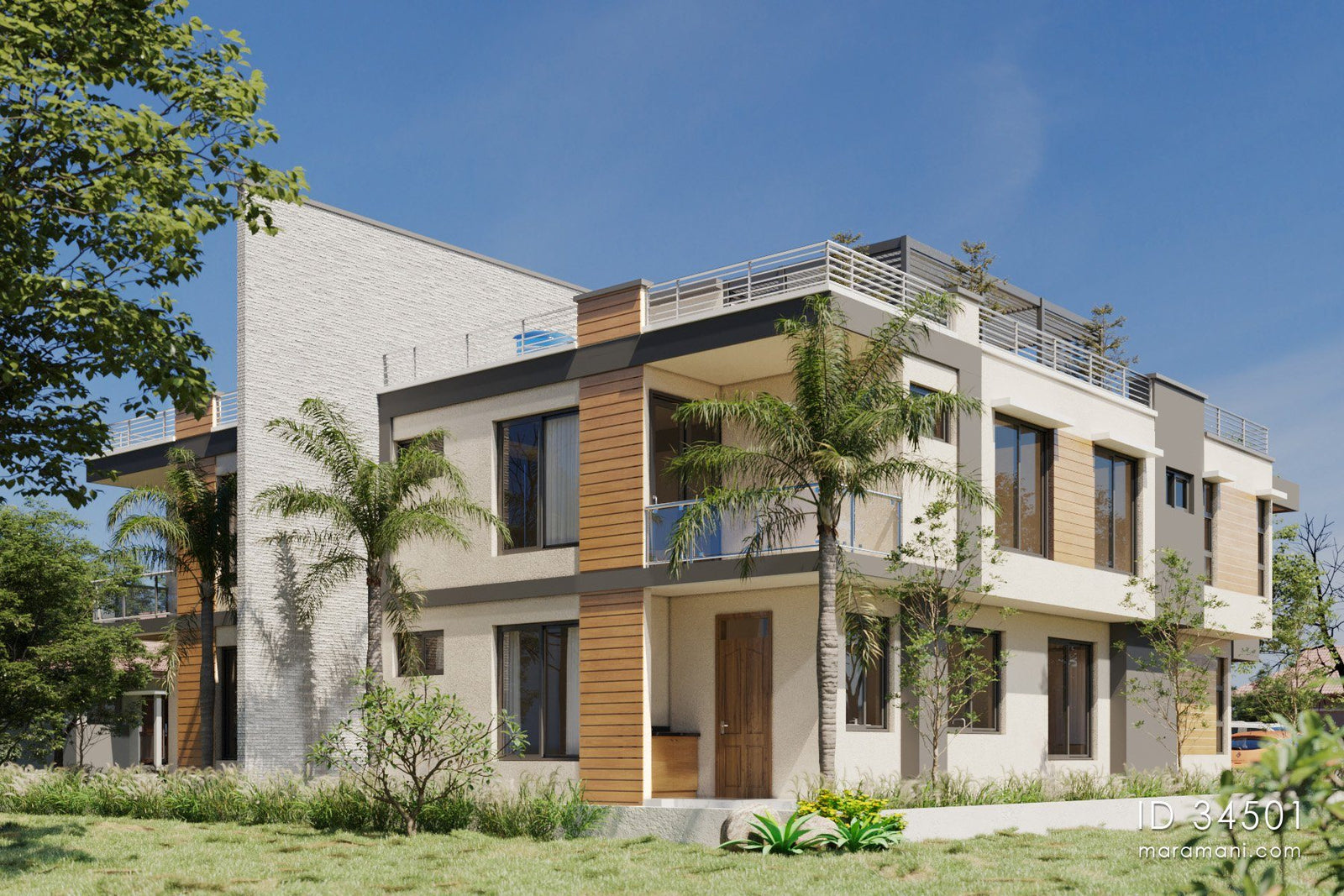 4 Bedroom Duplex Plan - ID 34501 - Design by Maramani.com